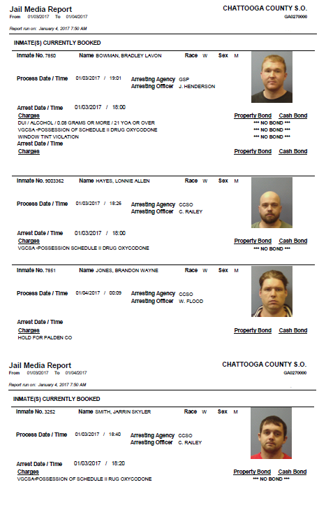 Latest Arrest Report With Mugshots – January 4, 2017 | AM 1180 Radio