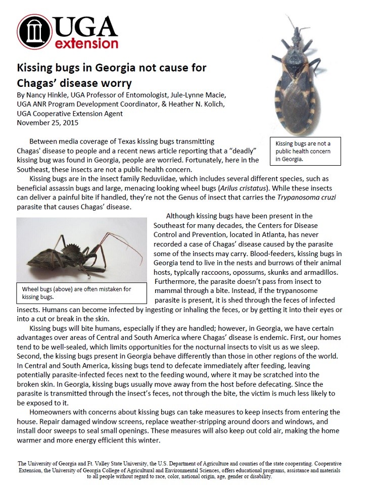UGA: Kissing Bugs Not Health Threat In Georgia | AM 1180 Radio