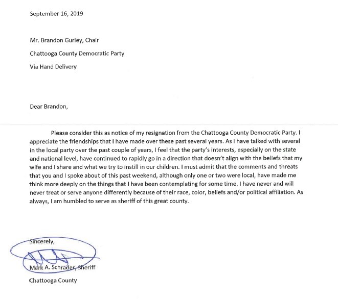 Sheriff Announces Resignation From Democratic Party | AM 1180 Radio