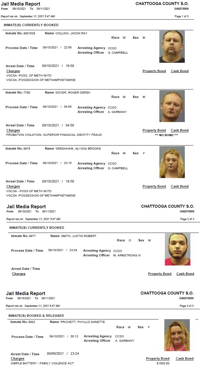 Arrest Report – Saturday – September 11, 2021 | AM 1180 Radio