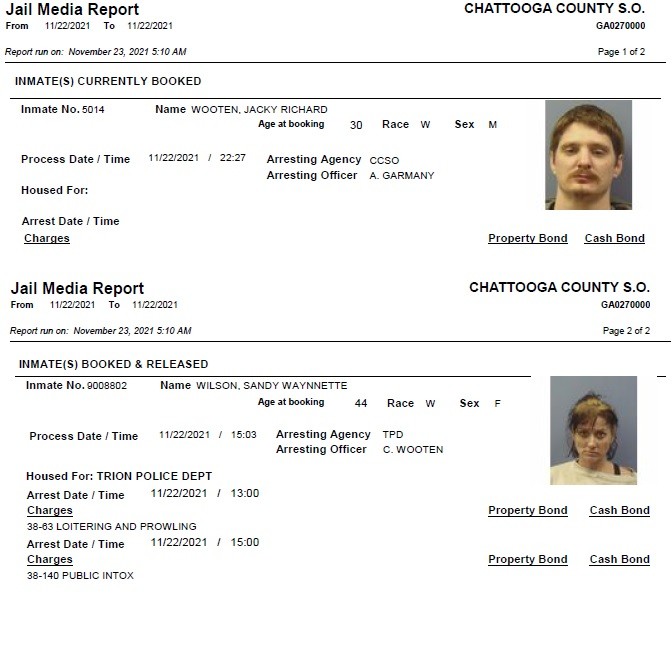 Arrest Report – Tuesday – November 23, 2021 | AM 1180 Radio