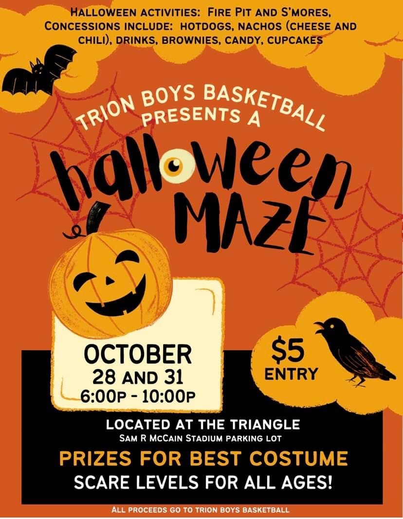 Trion Boys Basketball Halloween Maze 10/28 & 10/31 | AM 1180 Radio