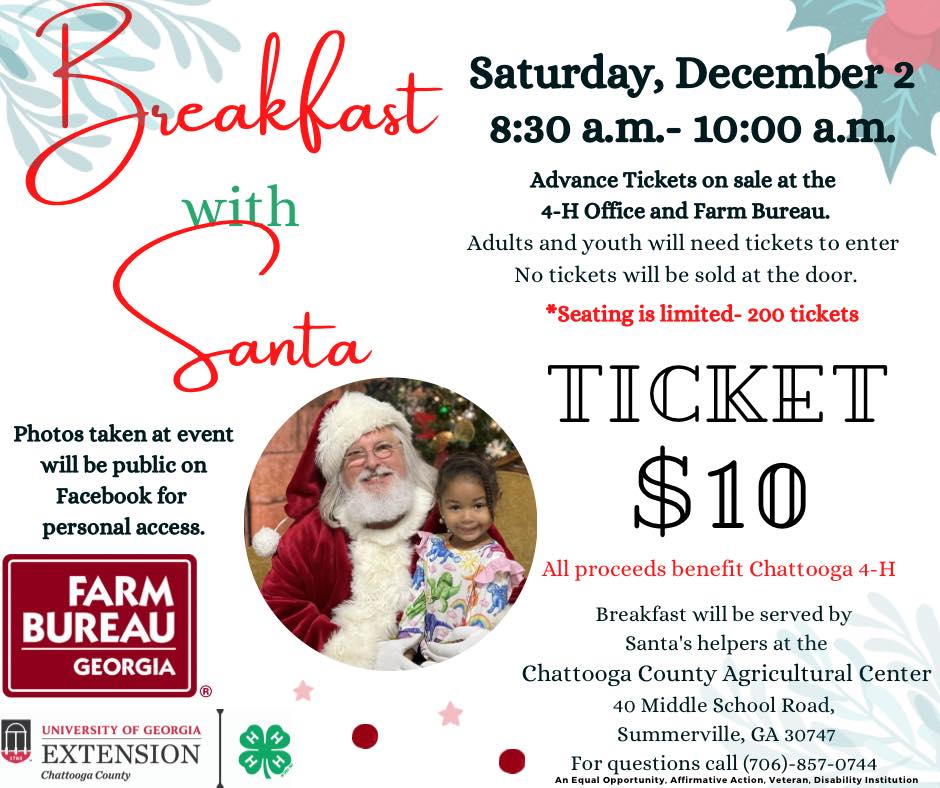 Chattooga 4H Breakfast With Santa Coming Up In December | AM 1180 Radio
