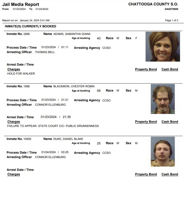 Arrest Report – Wednesday – January 24, 2024 | AM 1180 Radio