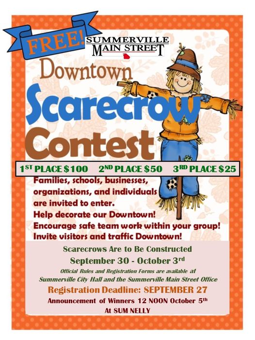 Summerville Announces 2024 Downtown Scarecrow Contest | AM 1180 Radio