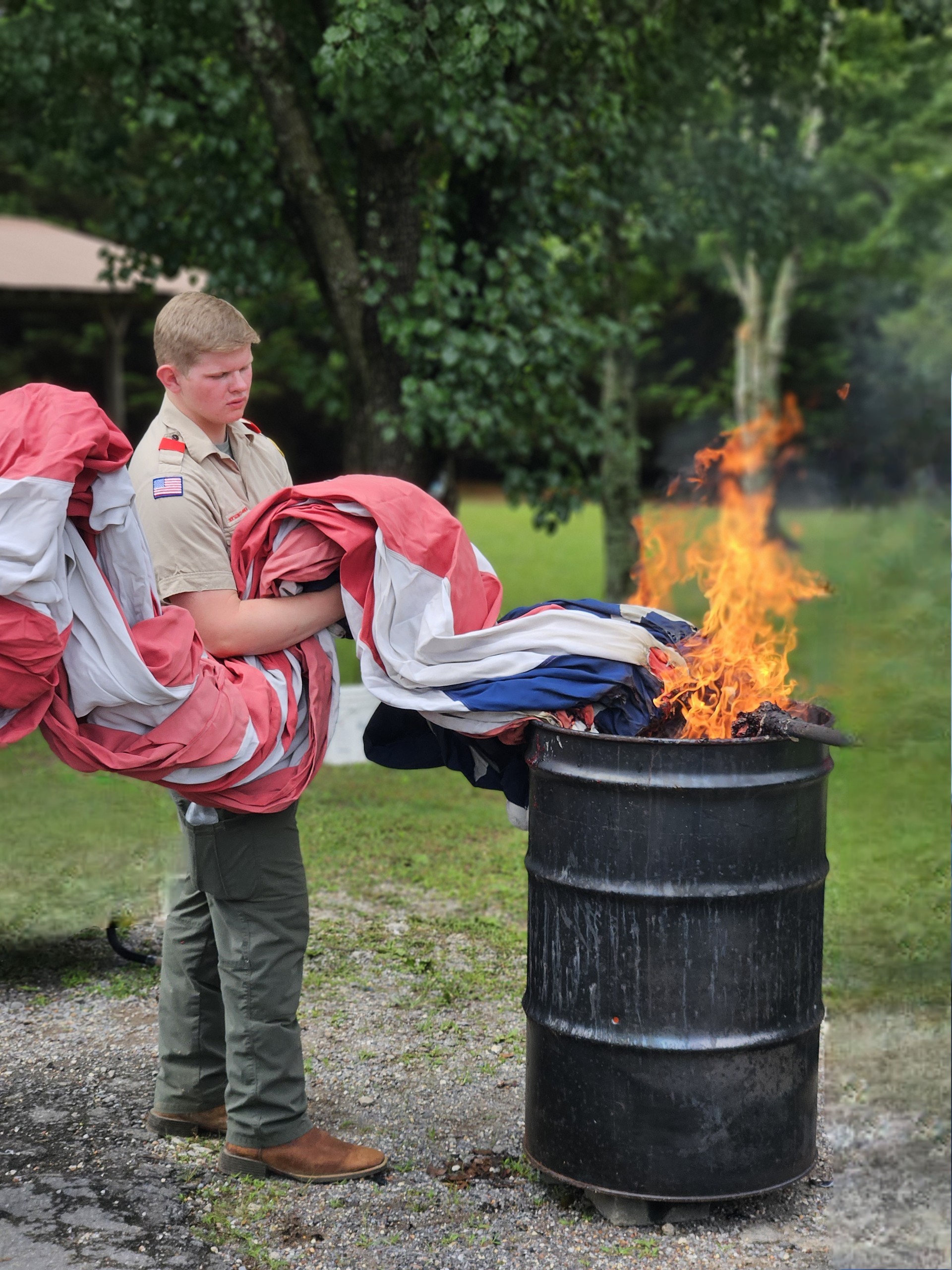 Local Scouts Participate In Flag Retirement Ceremony | AM 1180 Radio