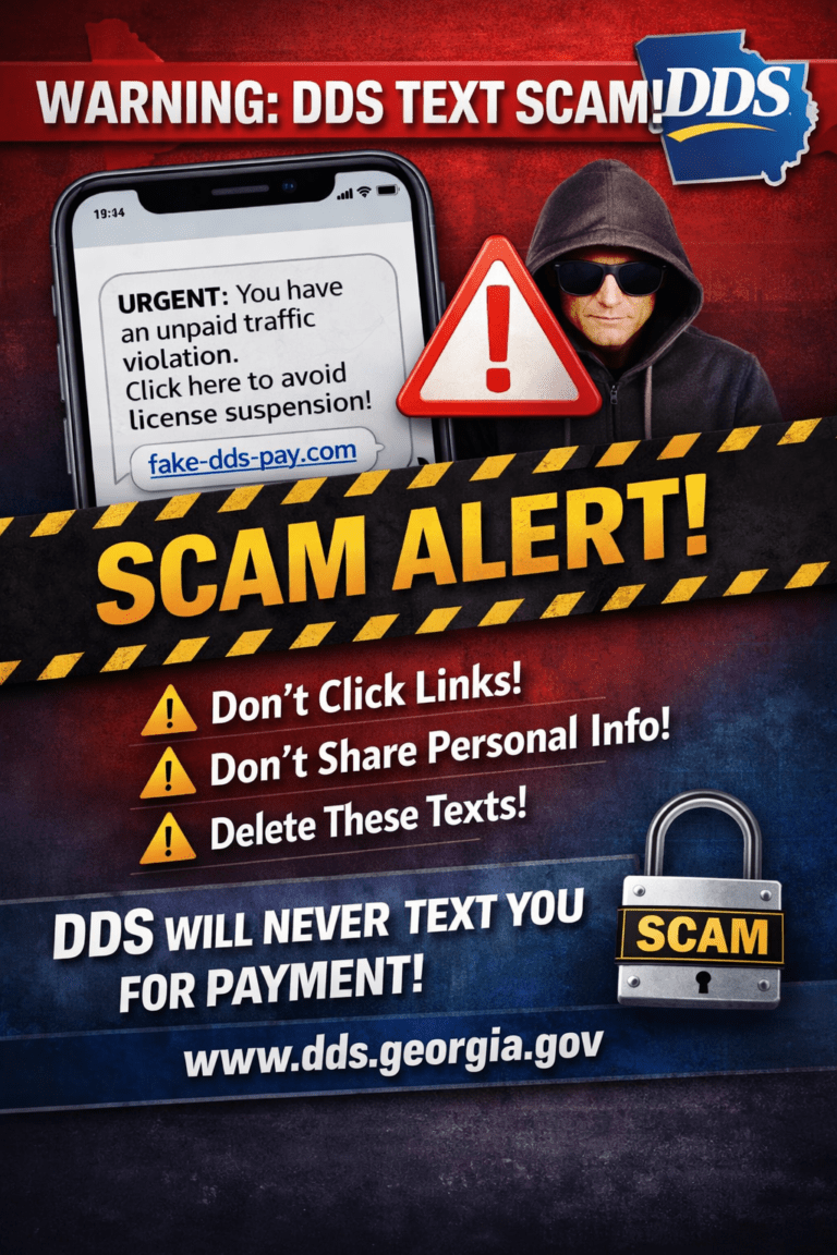 Georgia Officials Warn Of DDS Text Scam Targeting Drivers | AM 1180 Radio